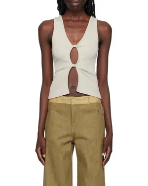 Christopher Esber Open Twist V-neck Tank Top
