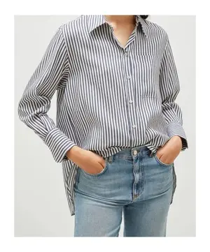 Marella Linen And Cotton Striped Shirt