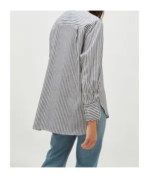 Marella Linen And Cotton Striped Shirt