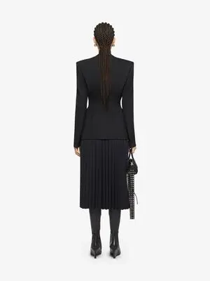 Givenchy 4g Plaque Pleated Midi Skirt