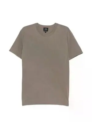 A.p.c. Logo-print Crew-neck T-shirt - Grey
