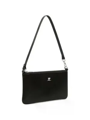 COURREGES Logo Plaque Zipped Pouch - Black
