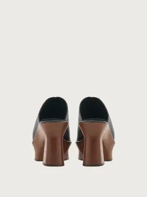 FERRAGAMO Black Thick-heeled Platform Sandals
