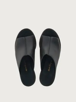 FERRAGAMO Black Thick-heeled Platform Sandals