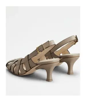 TOD'S Cut-out Leather Pumps - Grey