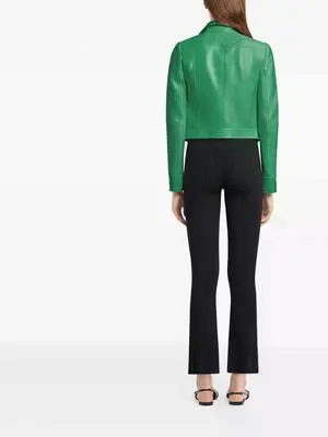 COURREGES Vinyl-effect Cropped Jacket - Green