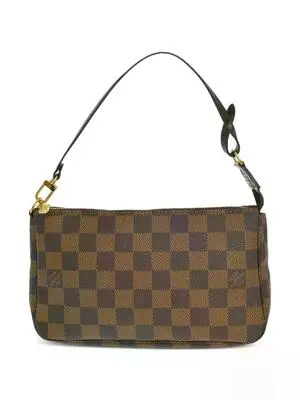 LOUIS VUITTON 2007 Pochette Accessoires Damier Ebène Clutch Bag - Brown