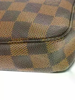LOUIS VUITTON 2007 Pochette Accessoires Damier Ebène Clutch Bag - Brown