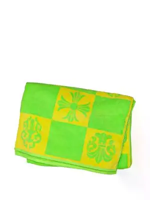 Chrome Hearts Plaid-pattern Beach Towel - Green