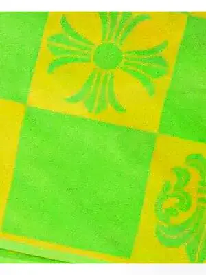 Chrome Hearts Plaid-pattern Beach Towel
