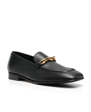JIMMY CHOO Diamond Tilda Chain-detail Loafers - Black