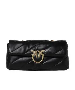 Pinko Love Quilted Crossbody Bag - Black