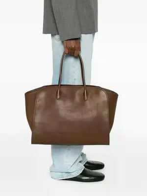 THE ROW Marlo Leather Tote Bag - Brown