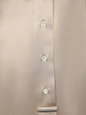 Brunello Cucinelli Short-sleeved Buttoned Blouse - Brown