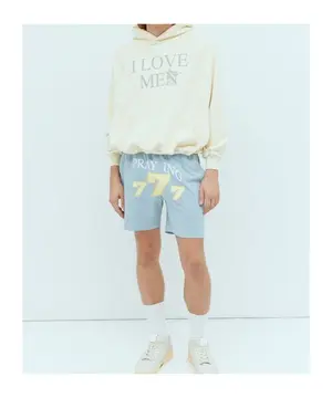 PRAYING 777 Graphic Track Shorts