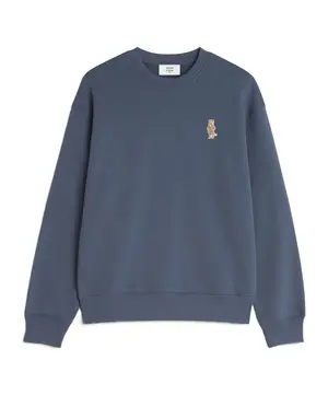 Maison Kitsuné Embroidered Fox Sweatshirt - Shadow Blue
