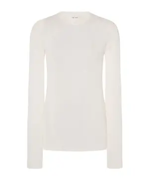THE ROW Dantea Ribbed Long-sleeve T-shirt - Ivory