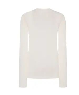 THE ROW Dantea Ribbed Long-sleeve T-shirt - Ivory