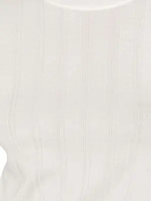 THE ROW Dantea Ribbed Long-sleeve T-shirt - Ivory