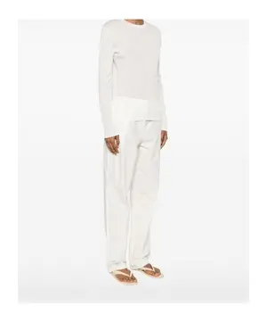 THE ROW Dantea Ribbed Long-sleeve T-shirt - Ivory