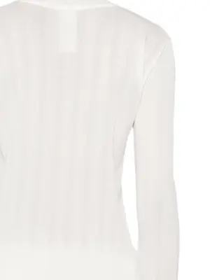 THE ROW Dantea Ribbed Long-sleeve T-shirt - Ivory