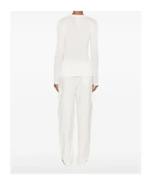 THE ROW Dantea Ribbed Long-sleeve T-shirt - Ivory