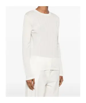 THE ROW Dantea Ribbed Long-sleeve T-shirt - Ivory