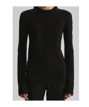 THE ROW Dantea Long-sleeved Crewneck Top - Black
