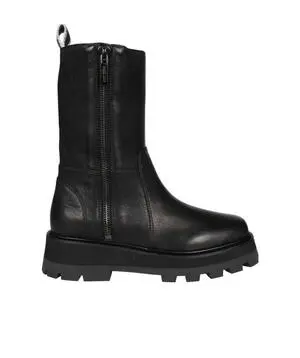 JIMMY CHOO Logo Short Boots - Black