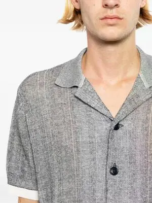 Brioni Ribbed-knit Contrast-trim Polo Shirt