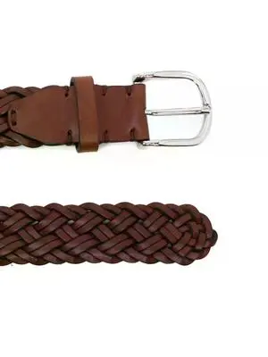 Brioni Woven Leather Belt