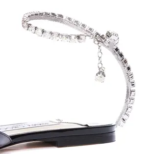 JIMMY CHOO Saeda Embellished Pointed Toe Flats