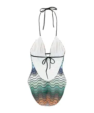 Missoni Chevron Halterneck Swimsuit - Multicolor