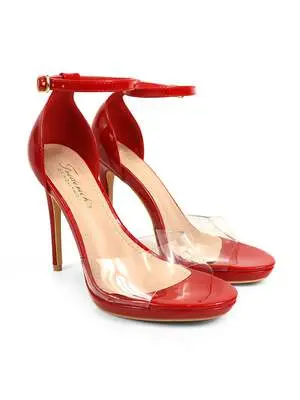 Frederick's Of Hollywood Stacy Ankle Strap Heels - Red