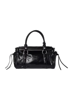 Miu Miu Glossy Leather Handbag - Black