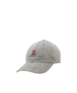 Brunello Cucinelli Logo Embroidered Baseball Cap - Gray