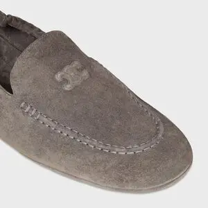Celine Adam Loafer In Suede Calfskin