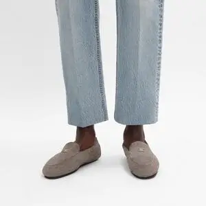 Celine Adam Loafer In Suede Calfskin