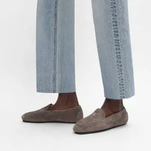 Celine Adam Loafer In Suede Calfskin