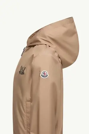 Moncler Merih Hooded Jacket With Embroidered Leopard Print