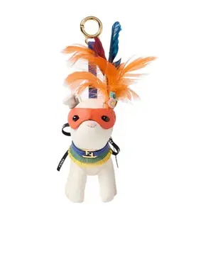 Fendi Dog Charm With Embellishments