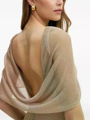 SIMONA CORSELLINI Open-back Mesh-knit Maxi Dress