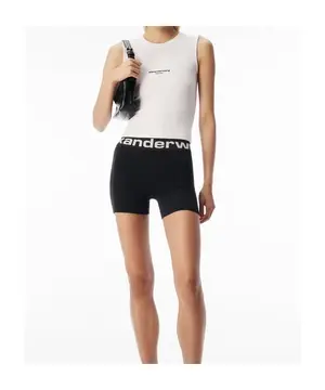 Alexander Wang Fitted Logo Tank Top - White