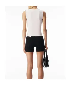 Alexander Wang Fitted Logo Tank Top - White