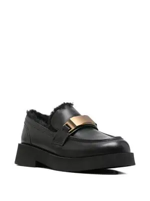 SERGIO MORETTI FIRENZE Shearling-lined Loafers