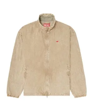 DIESEL® Logo-detail Zip-up Jacket - Beige