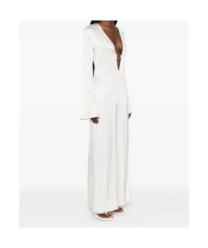 Oseree Crystal-embellished Ring-detail Maxi Dress