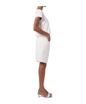AGOLDE Frayed Hem Denim Shorts