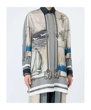 Max Mara Printed Long-sleeved Shirt