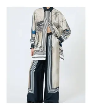 Max Mara Printed Long-sleeved Shirt